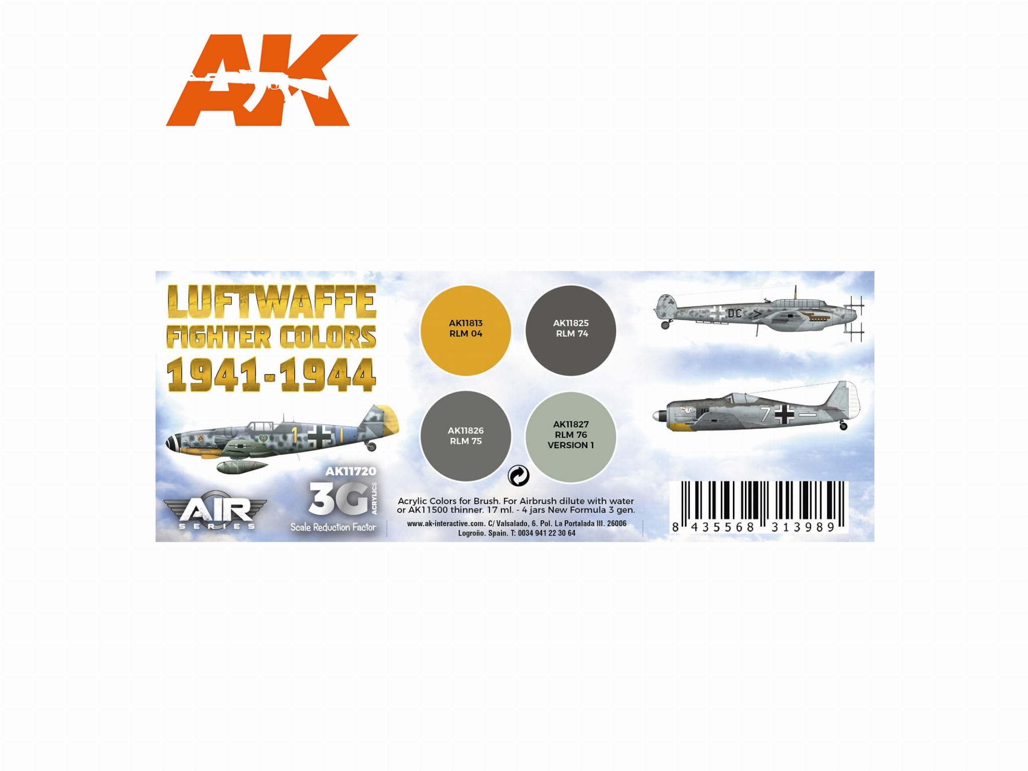 Acrylics 3Gen AIRCRAFT SETS | AK Acrylics 3Gen AIRCRAFT SET AK11720 ...